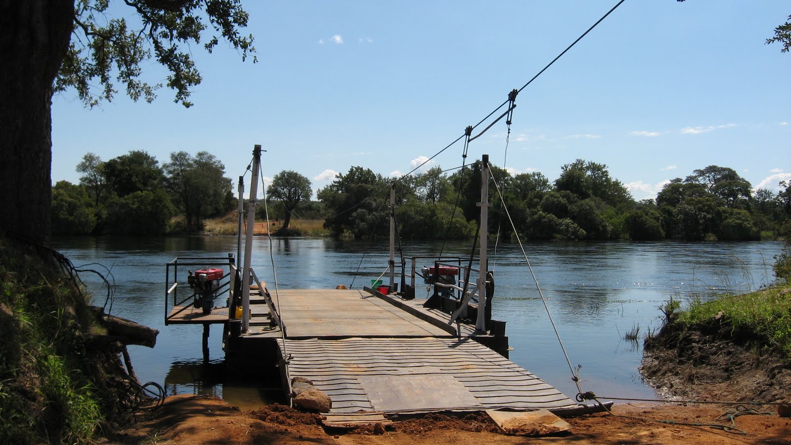 Andy's round the world trip: The river pontoon.