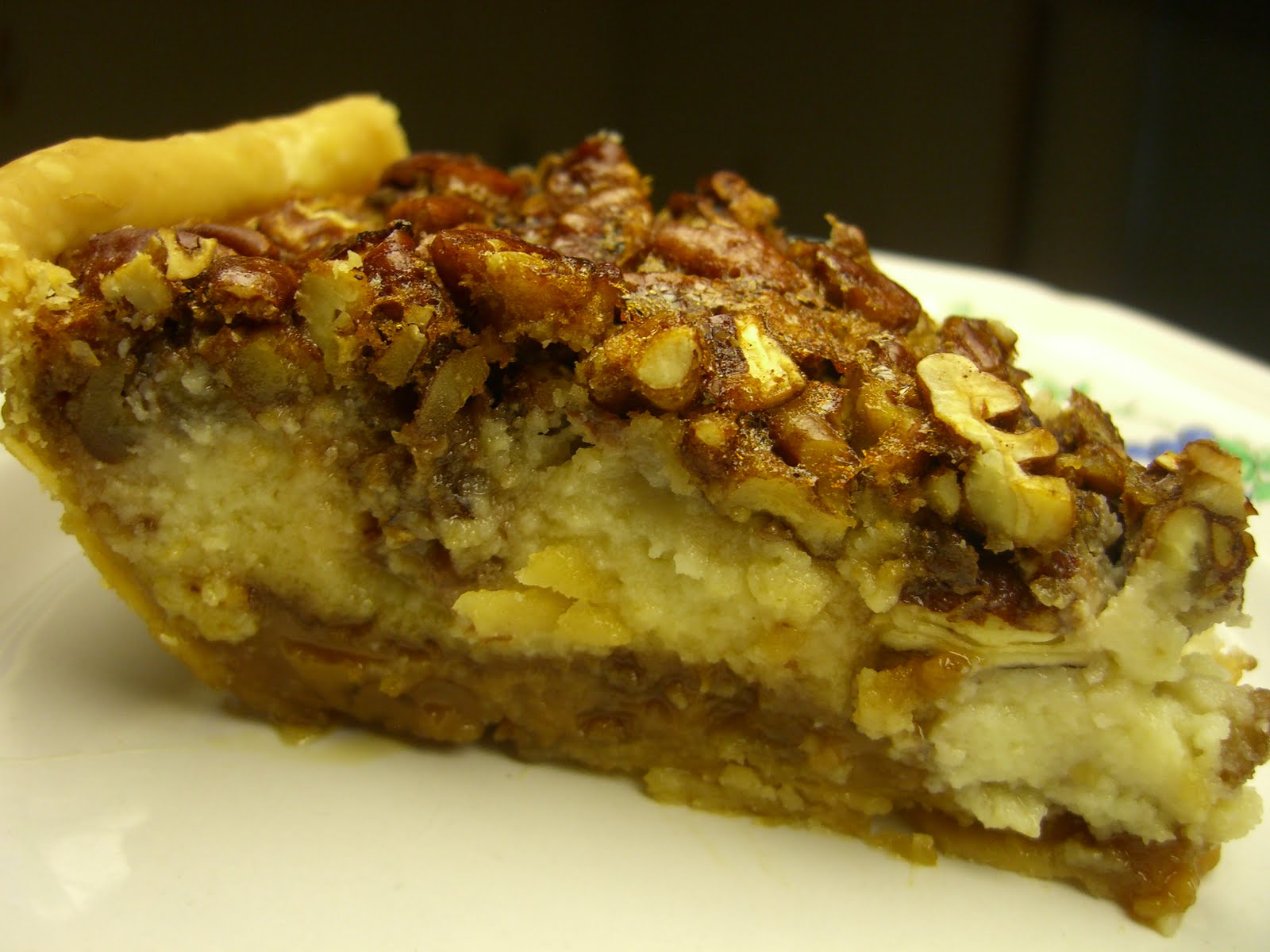 Hungry Happy Healthy: Pecan Cheesecake Pie - Labor Day Menu Dessert