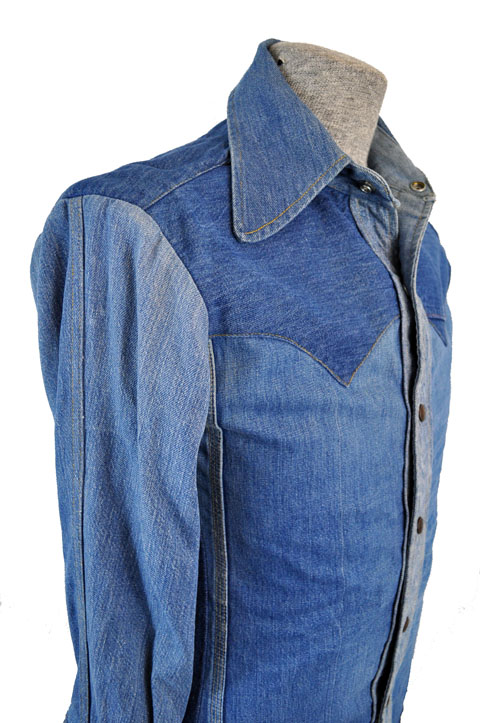 goodbye heart vintage: Custom Vintage 1970s Hippie Denim Shirt