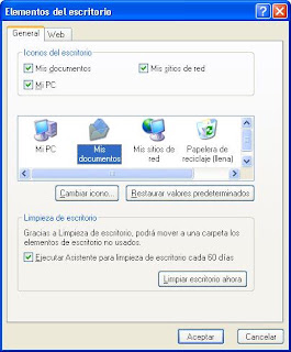 Mi PC: como recuperar iconos del escritorio