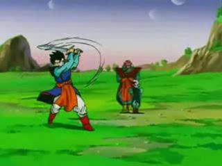 Gohan rompe la espada Z
