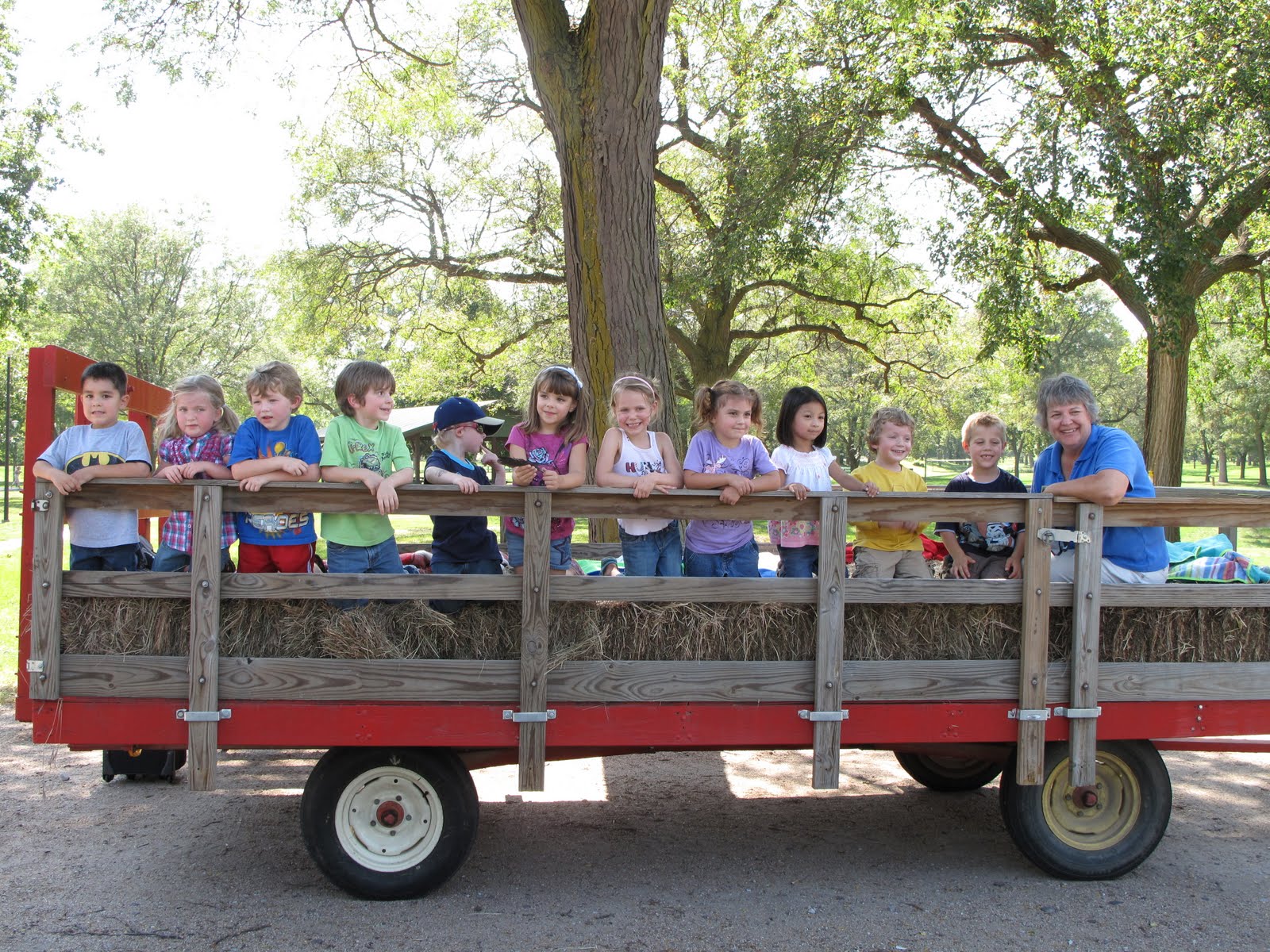Smith Family Adventure: Evie's hayrack ride