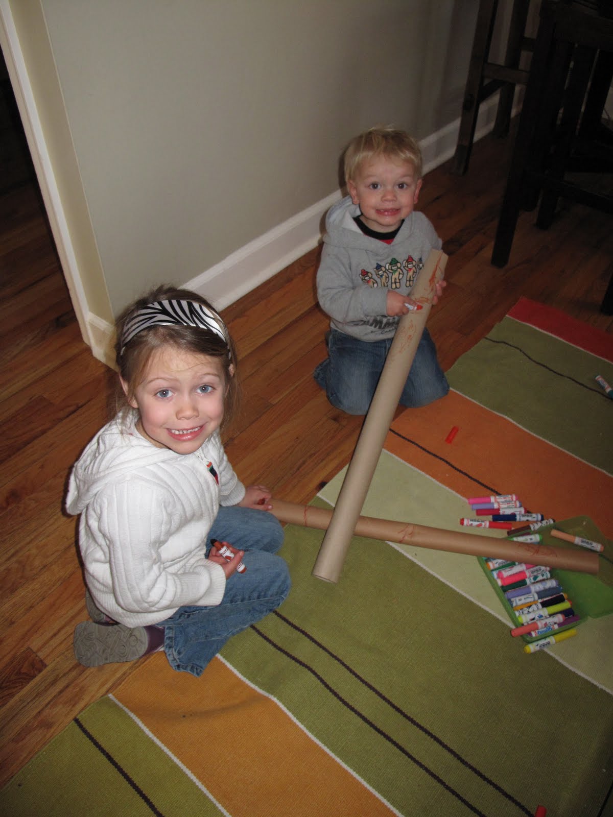 Smith Family Adventure: Wrapping paper swords