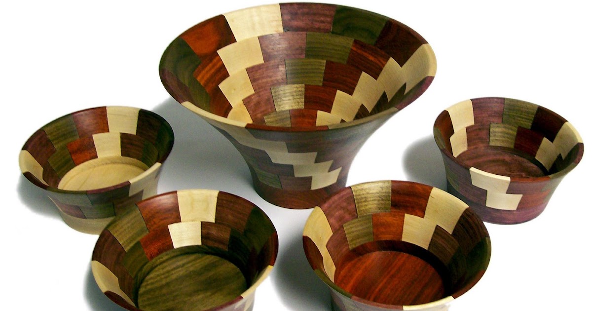 Mike's Bowls By Design: Segmented Bowl Set - Salad Bowl and Serving Bowls