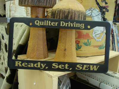 Sewing on the Moon: Quilters' License Plate Frames are in the Store!