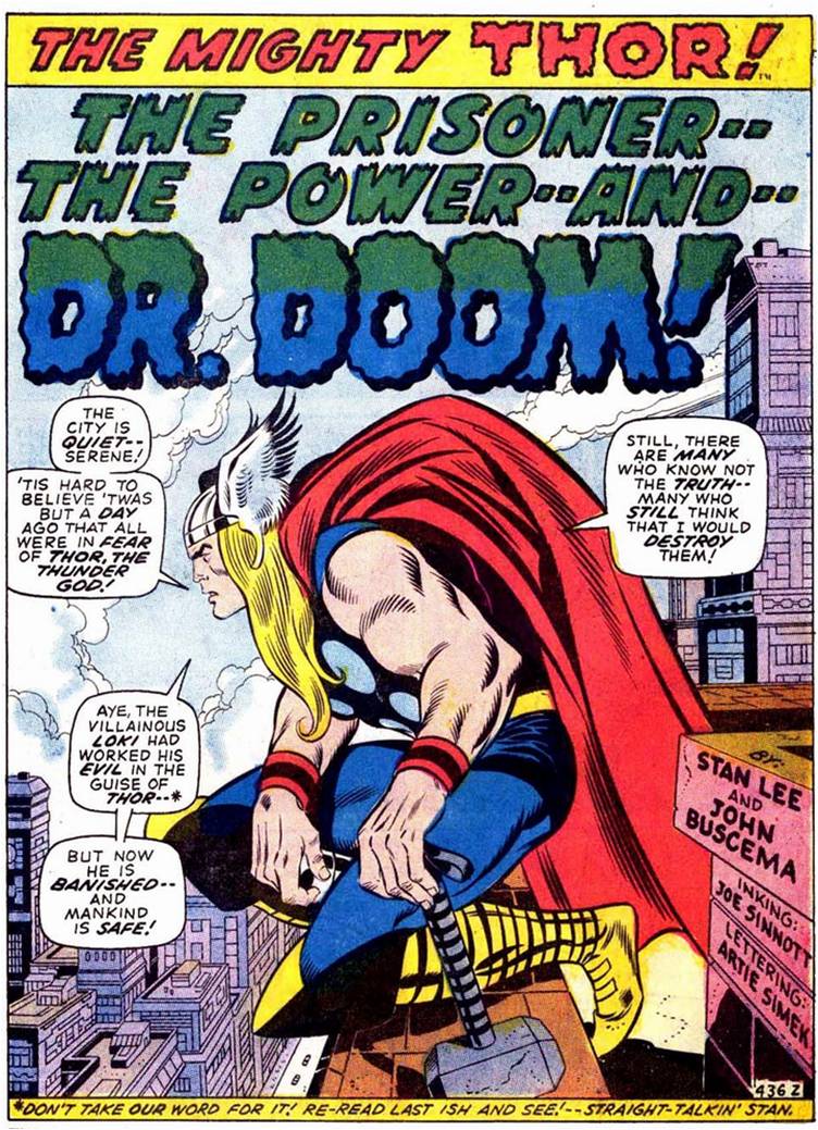 Bronze Age Babies: A Tale of Two Doctors: Thor vs. Dr. Doom, part 1