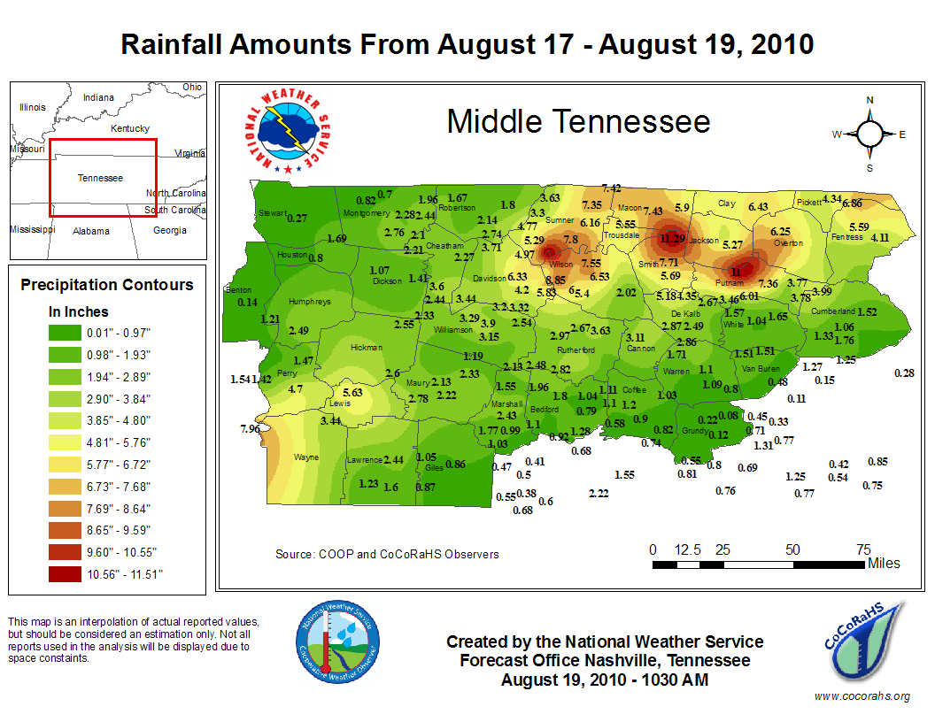 Cookeville Tn Time Zone Map - United States Map