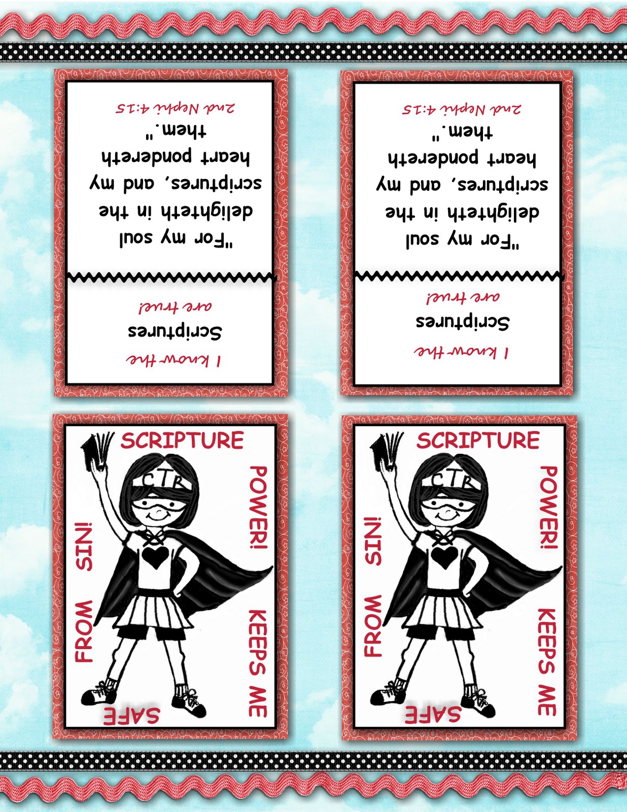 BUG A BOO CORNER: Girl (scripture super hero) magnet book mark