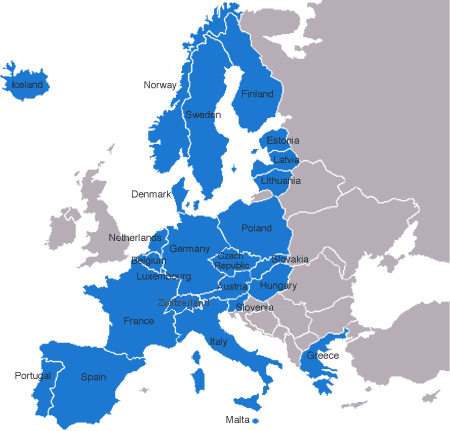 Bluendi: map of europe countries