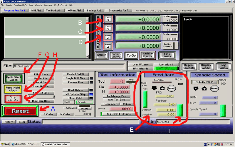 การใช้ Mach3 ขั้นพื้นฐาน