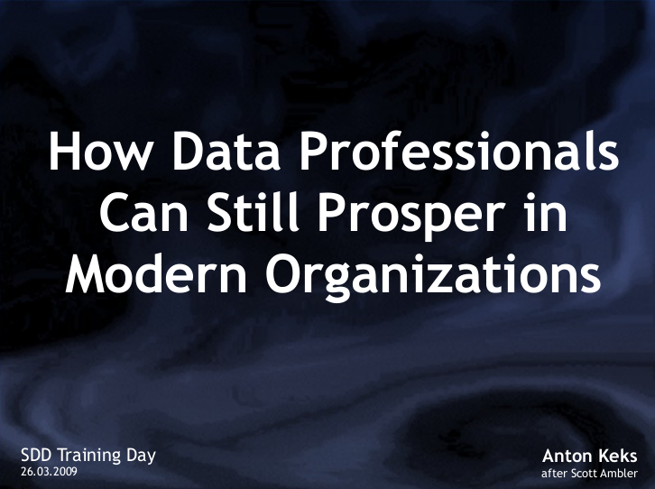 Tech blog of Anton Keks: Database Refactoring