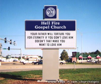 Jon's Journey: Hell Fire Gospel Church Sign