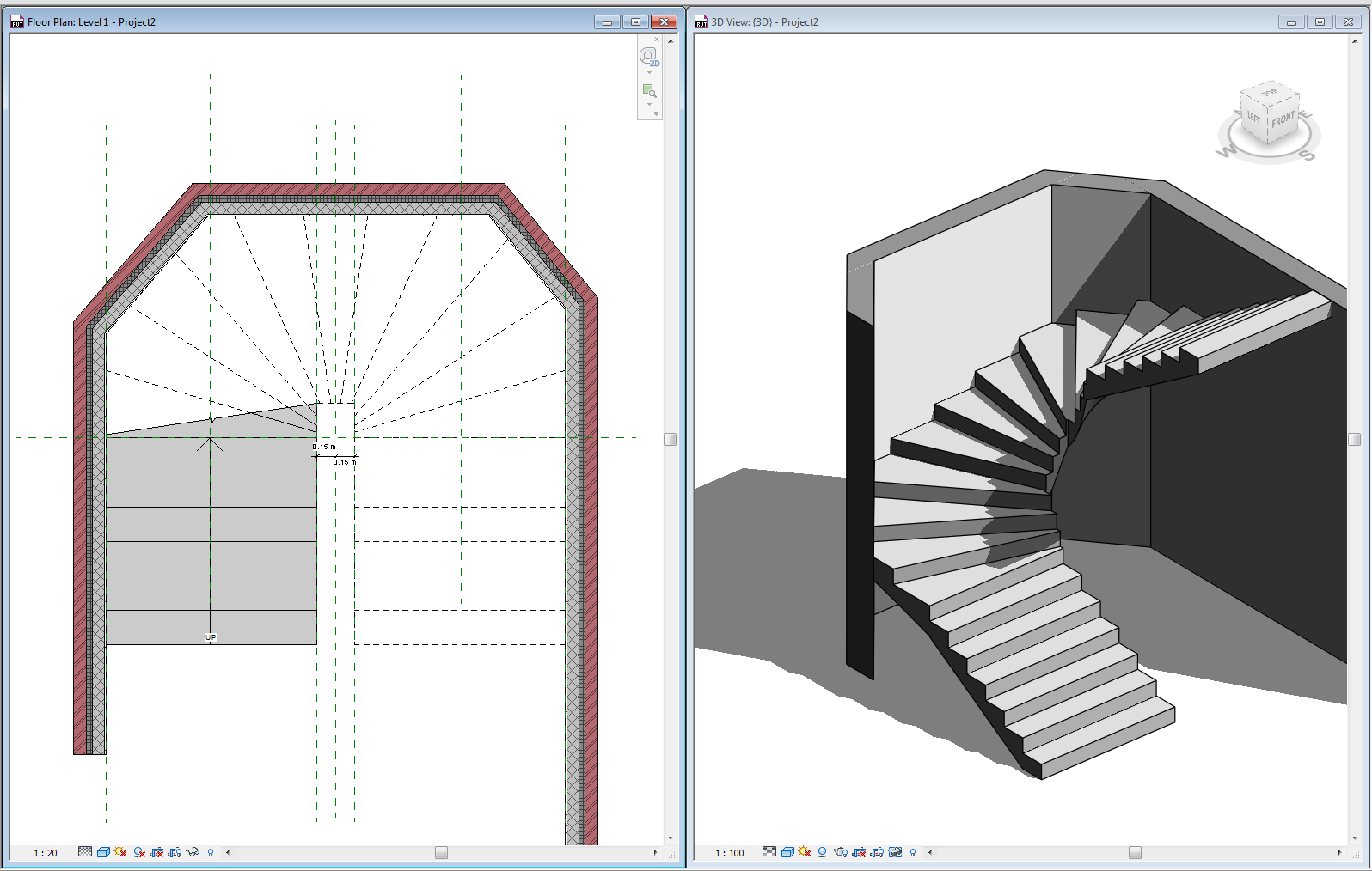 Revit3dsmax: Σκάλες με καμπύλες και σφηνοειδή πατήματα στο Revit
