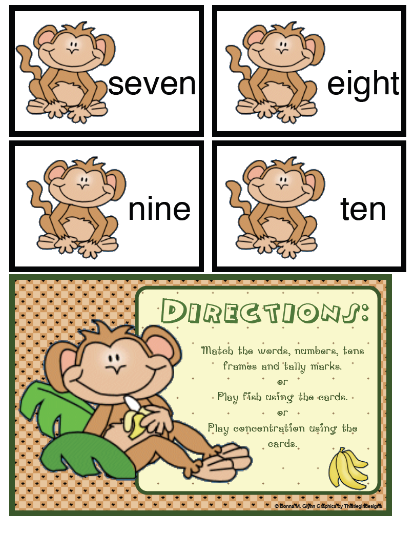 Welcome to Kinderglynn: Monkey Numbers