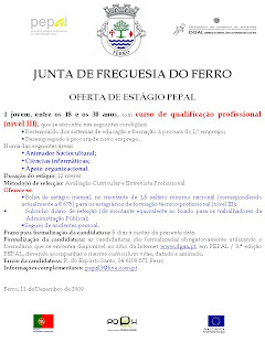 Junta de Freguesia do Ferro: Dezembro 2009