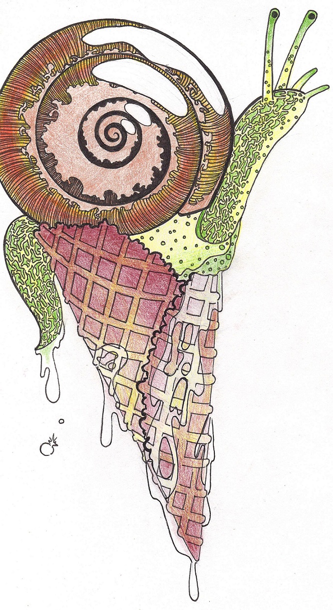 Forced Daily Art: Snail Sugar Cone