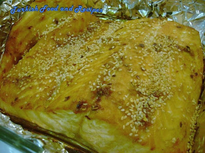 Turkish Food & Recipes: Salmon with Sesames (Susamli Somon Baligi)