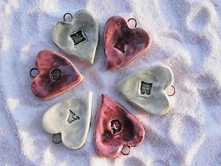 Mermaid Beach Bead Studio: Polymer Clay Initial Monogram Pendants