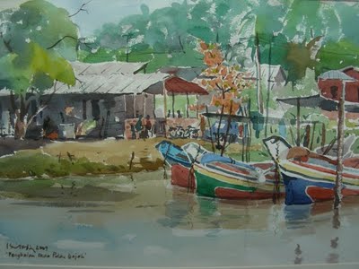 Proses Catan Cat Air - SENI VISUAL