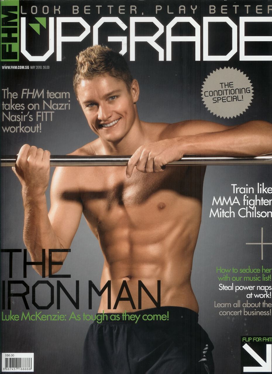 LUKE McKENZIE IN THE MEDIA: FHM MAGAZINE (SINGAPORE) COVER