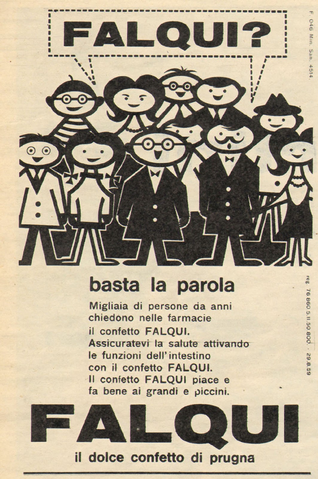 GENERAZIONI e "PICK-UP": (1963) pubblicità - FALQUI (il dolce confetto ...