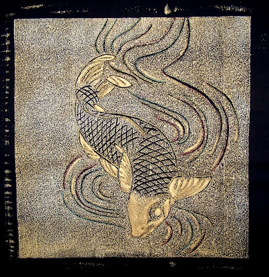 Sally's stuff: Lino Print - Koi