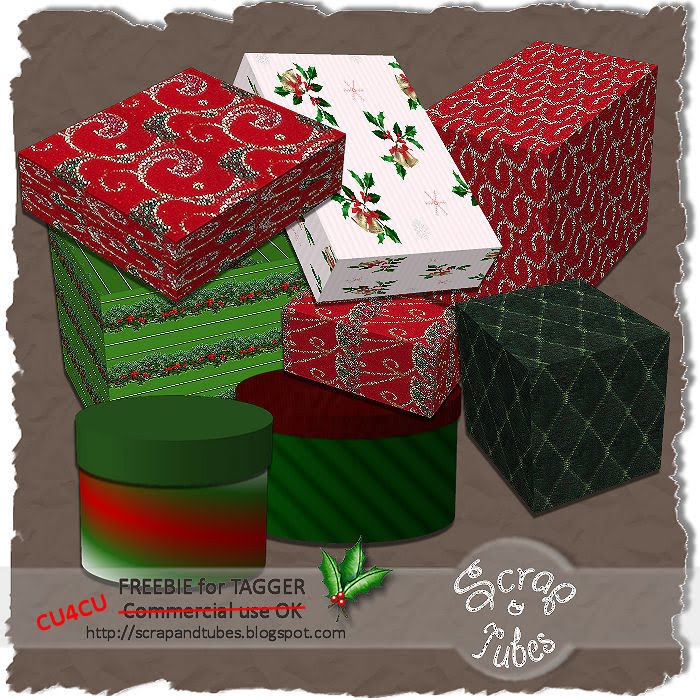 Freebie - Gift Boxes to Decorate (CU4CU) | Scrap and Tubes Designs