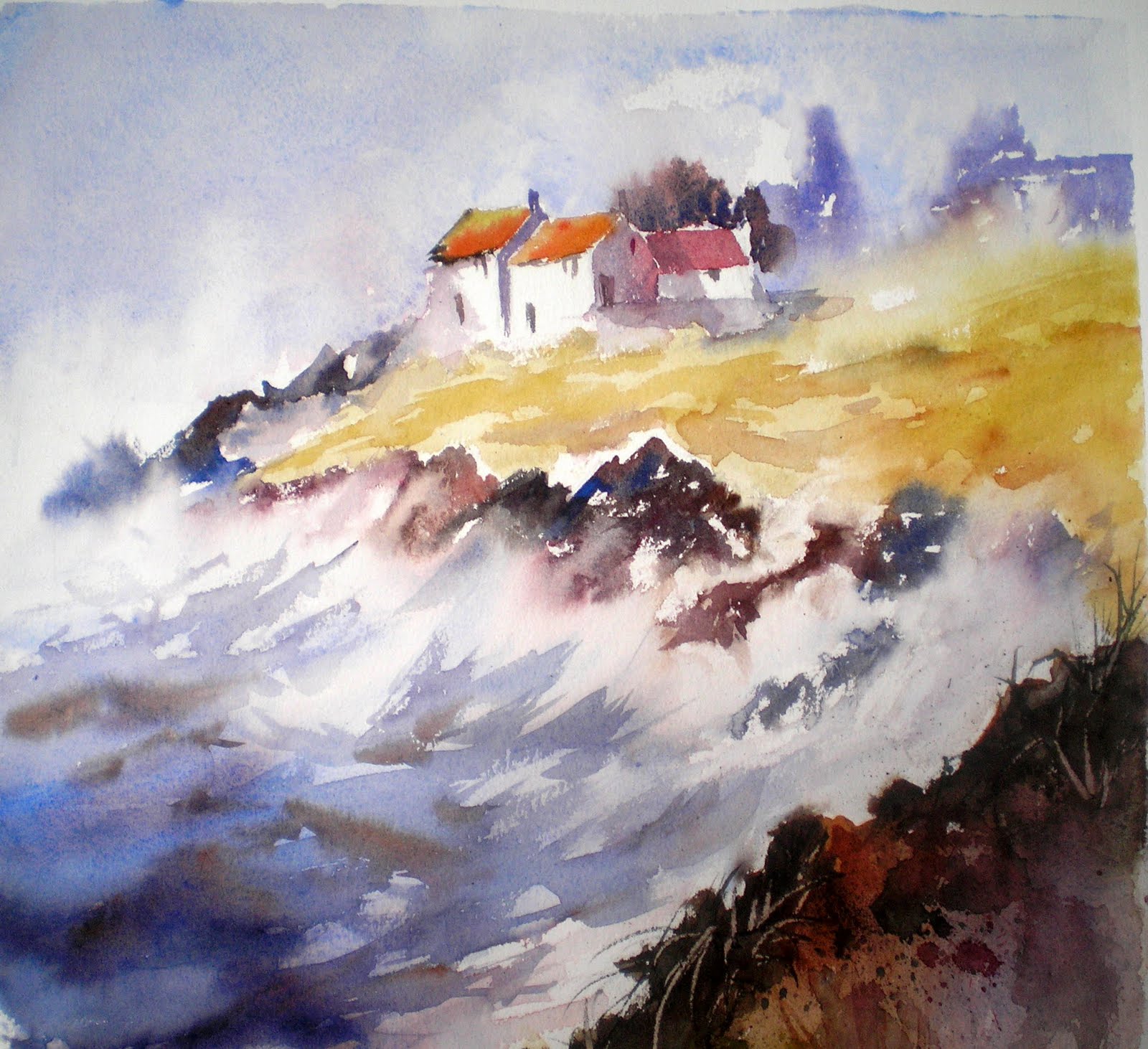 Mercedes Peña, acuarela y otras técnicas.: Practica del libro "El mar y ...