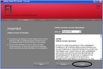 Andree: Instal adobe flash cs4
