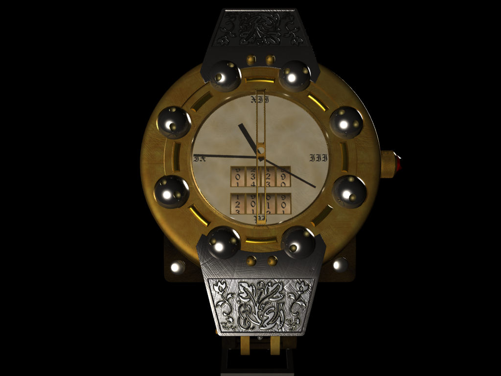 NFXstudios3d: WIP Steampunk Time Travel Watch