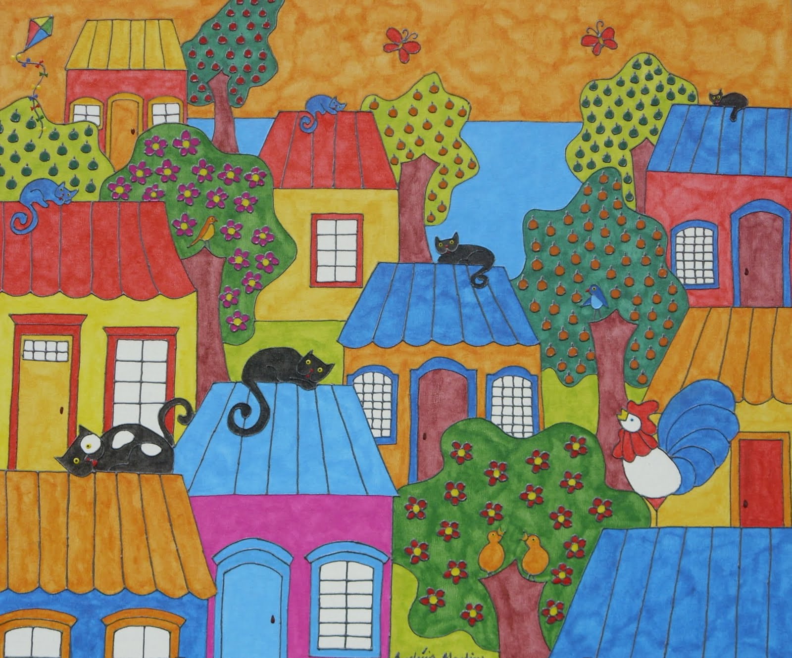 ATELIER ANDRÉIA MARTINS: Mundo Colorido 23 - 50x60