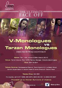 V Monologues v. Tarzan Monologues pictures