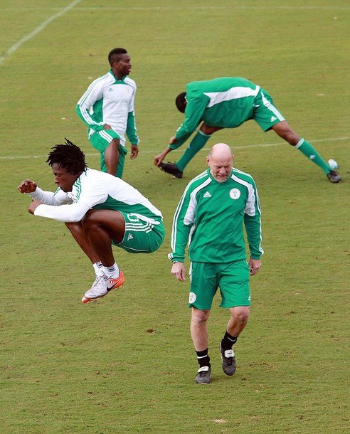 Pics of the Nigerian soccer team as they practice and prepare for their ...