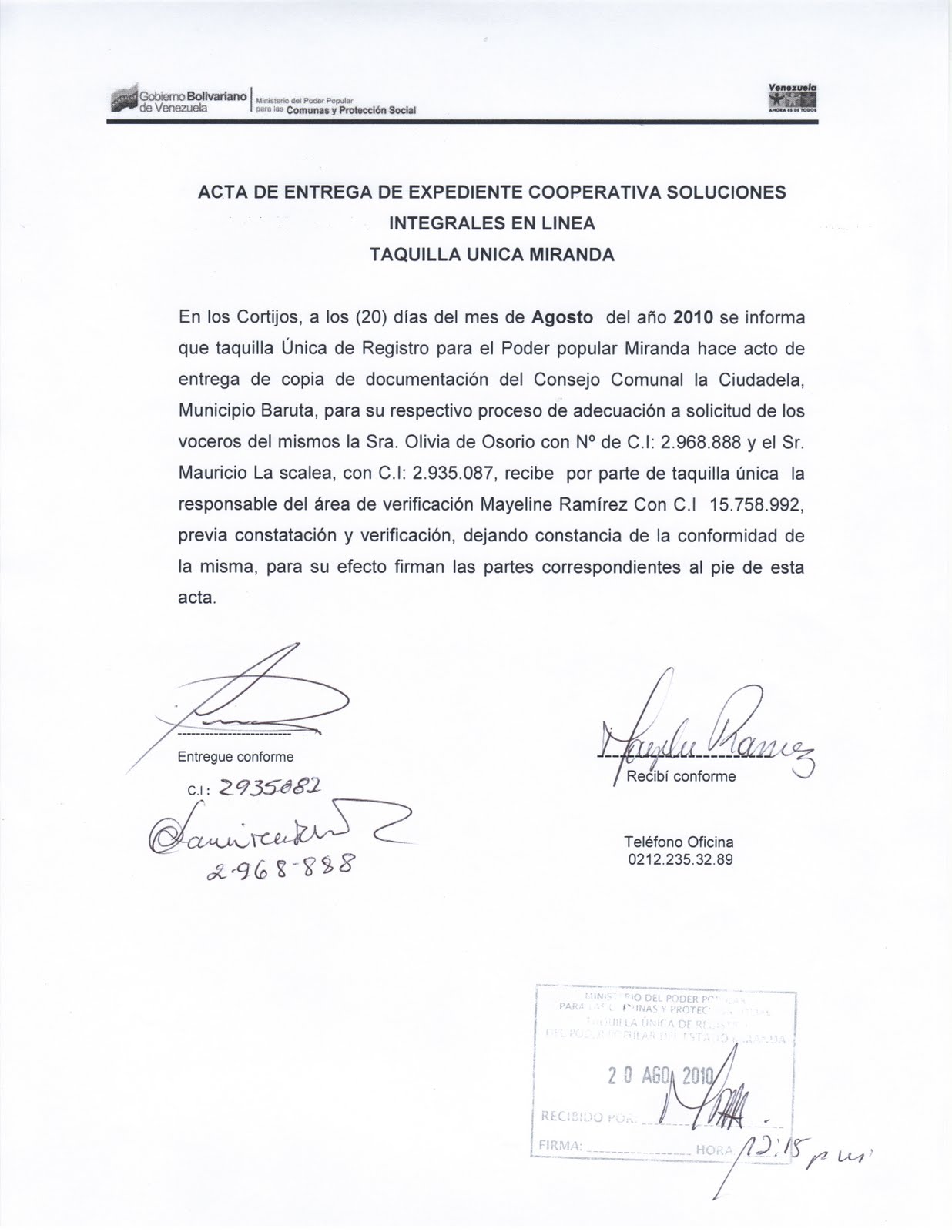 Acta De Entrega Recepci 243 N De Documentos - Riset