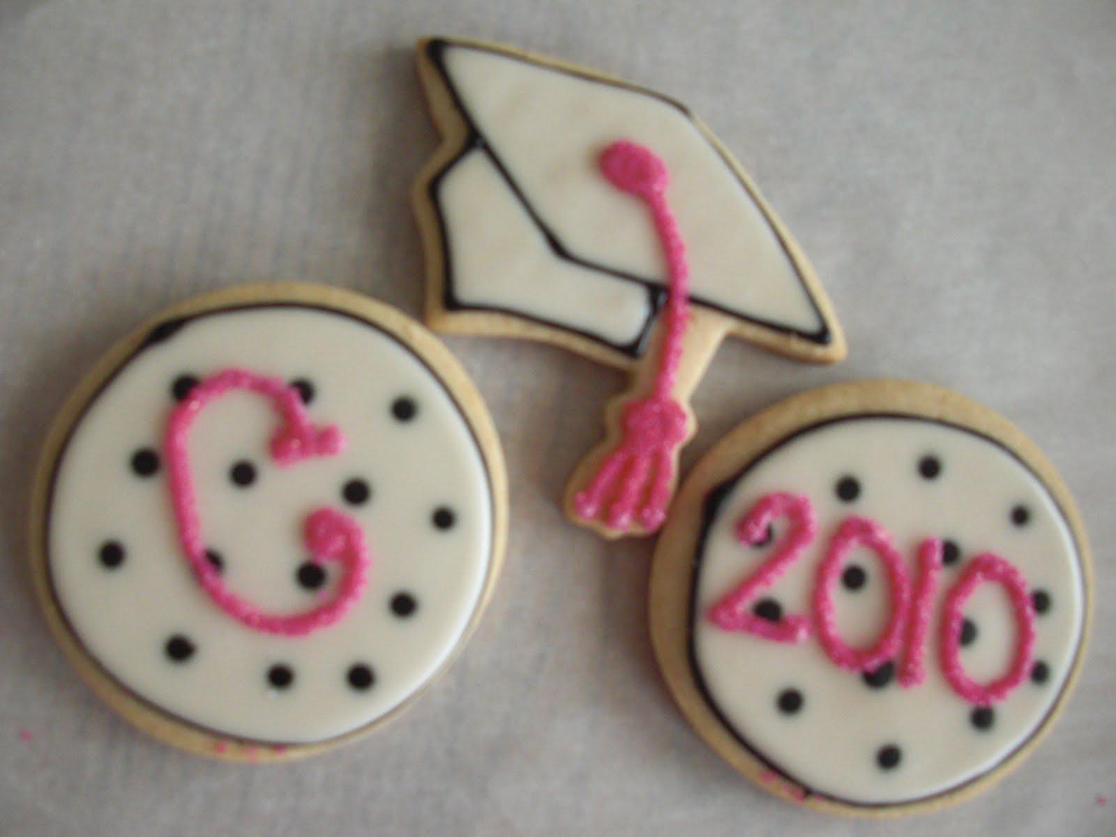 baked pretty: girly graduation cookies