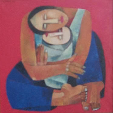 Philippine Paintings: Mother and Child by Ang Kiukok
