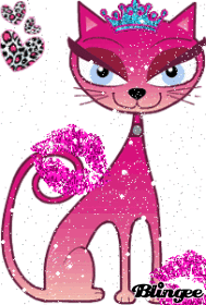 A Pink Kitty: This is a cool blingee someone made for my blog!
