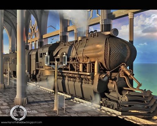 3d train ~ 3D art of my north shadow