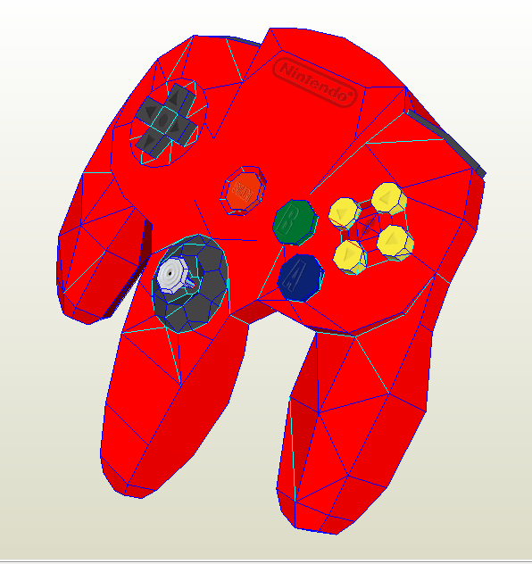 Evans Papercraft Blog: N64 Controller Progress