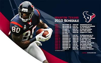 NFL Wallpaper Zone: 2010 Houston Texans Schedule Wallpaper - Andre Johnson