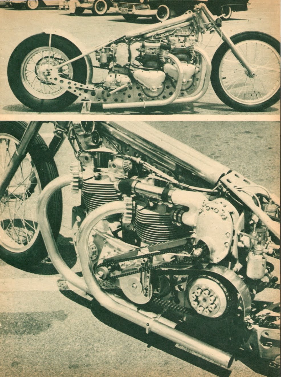 SHOW & GO CYCLE SHOP: Max Kelley's Double Engine Triumph Dragbike
