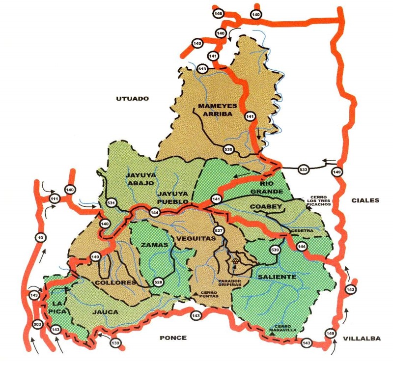 Mi Pueblo del Tomate: Jayuya: Localización