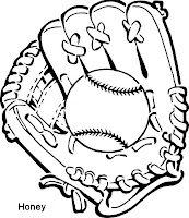 Honey's Free Scroll Saw Patterns: Ball and Glove - Free Scrolling Template