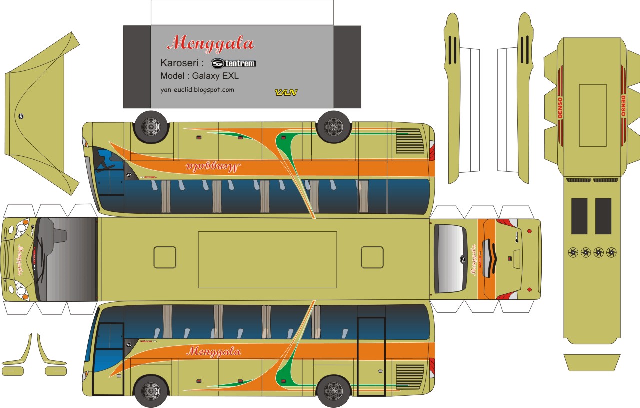 Yan's post: papercraft bus