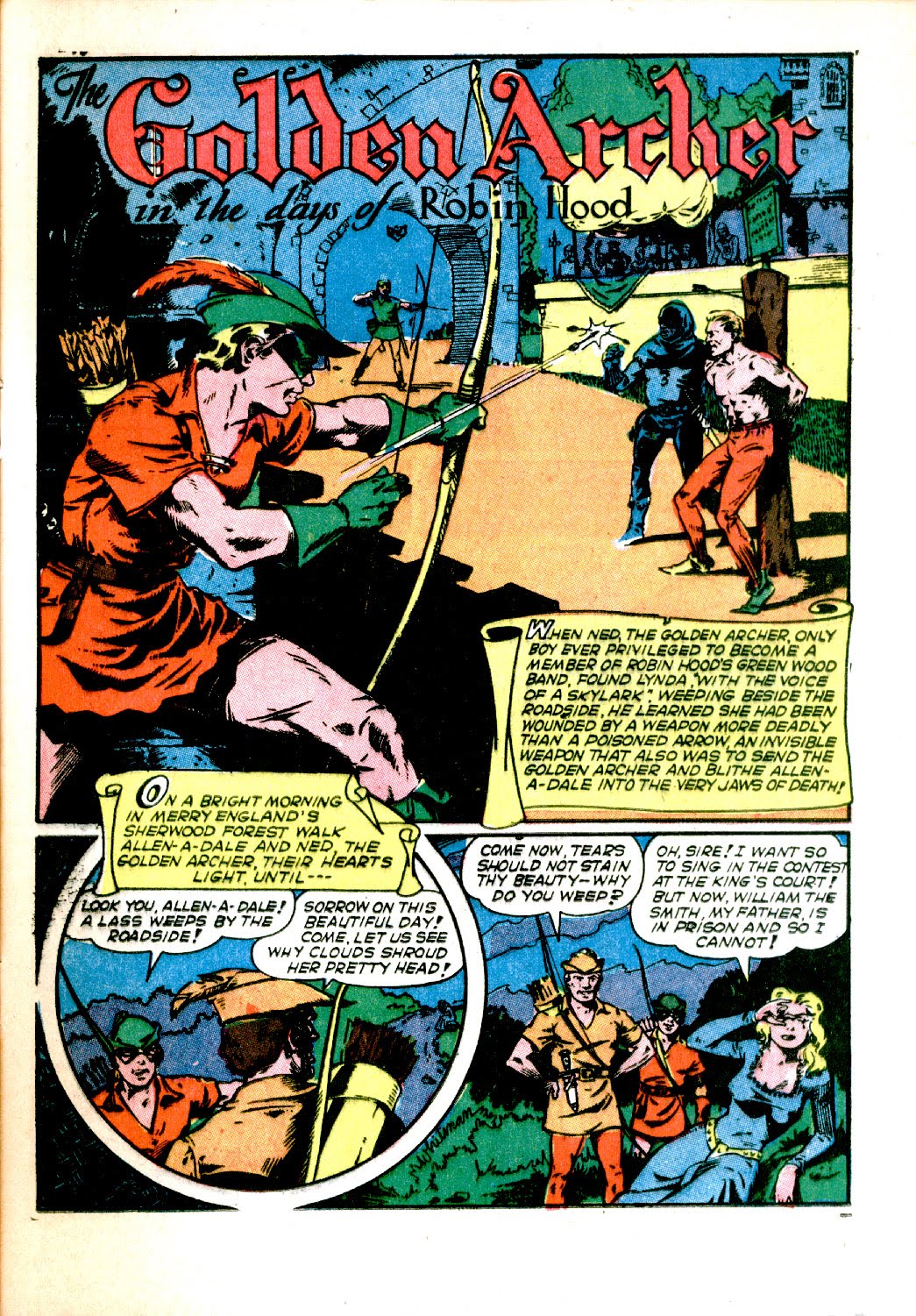 The Comic Book Catacombs: The Golden Archer in "The Jaws of Death ...