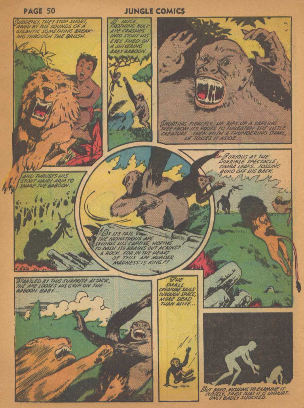 The Comic Book Catacombs: Simba in "Ape Murder Madness" (Fiction House ...