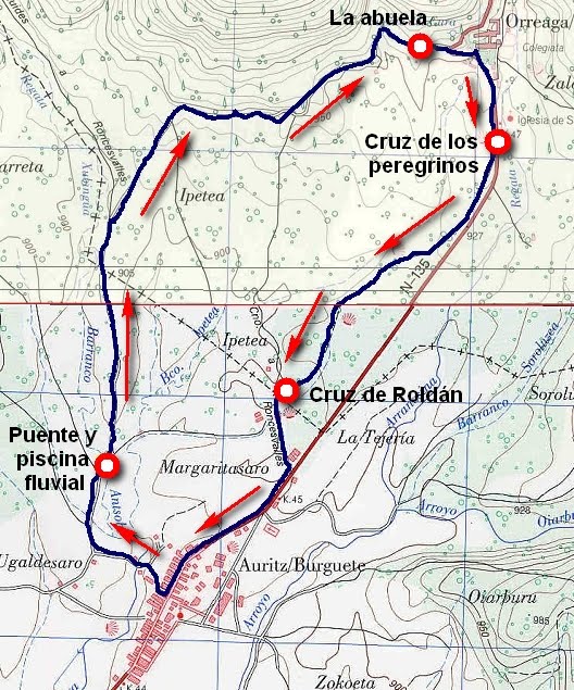Senderismo y montaña en Roncesvalles: ruta 11: Roncesvalles - Burguete ...