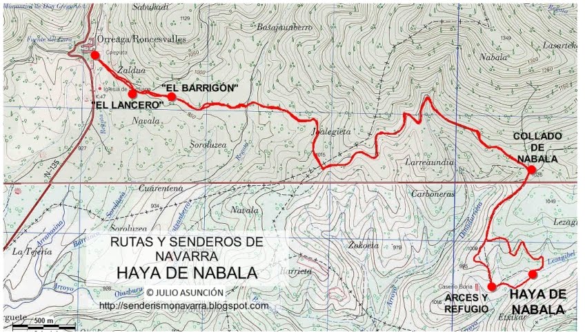Senderos y montañas de Navarra: RONCESVALLES - HAYA DE NAVALA