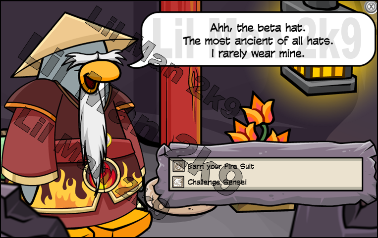 Lil Man 2k9's Club Penguin Beta Watch & Cheats!: Fire Sensei, Beta?