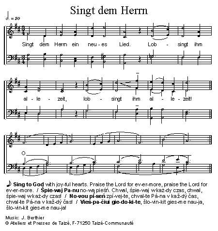 Cantus Mundi: Singt dem Herrn (Taizé)